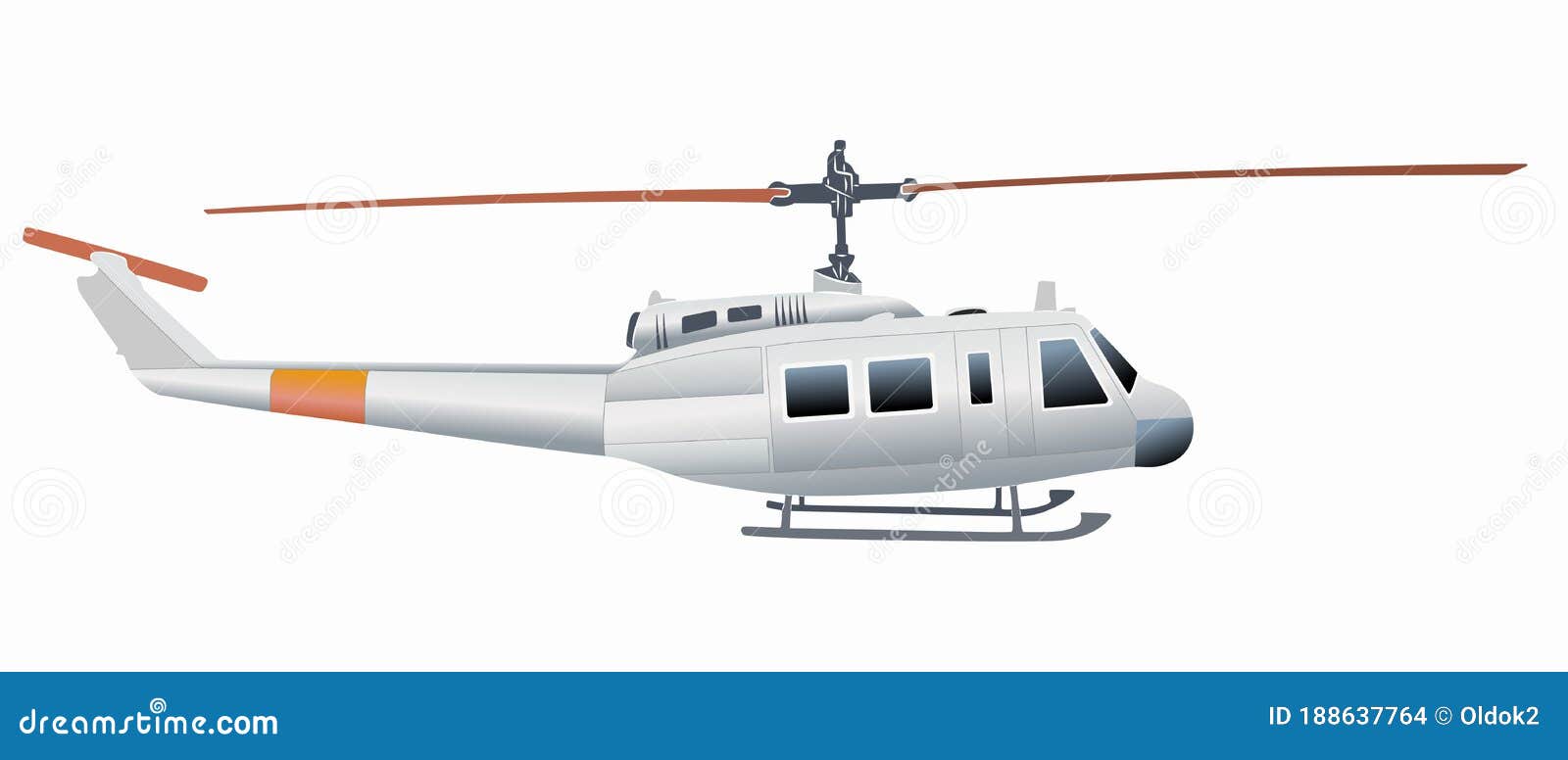 Illustration of Helicopter. Vector Drawing Stock Vector - Illustration ...