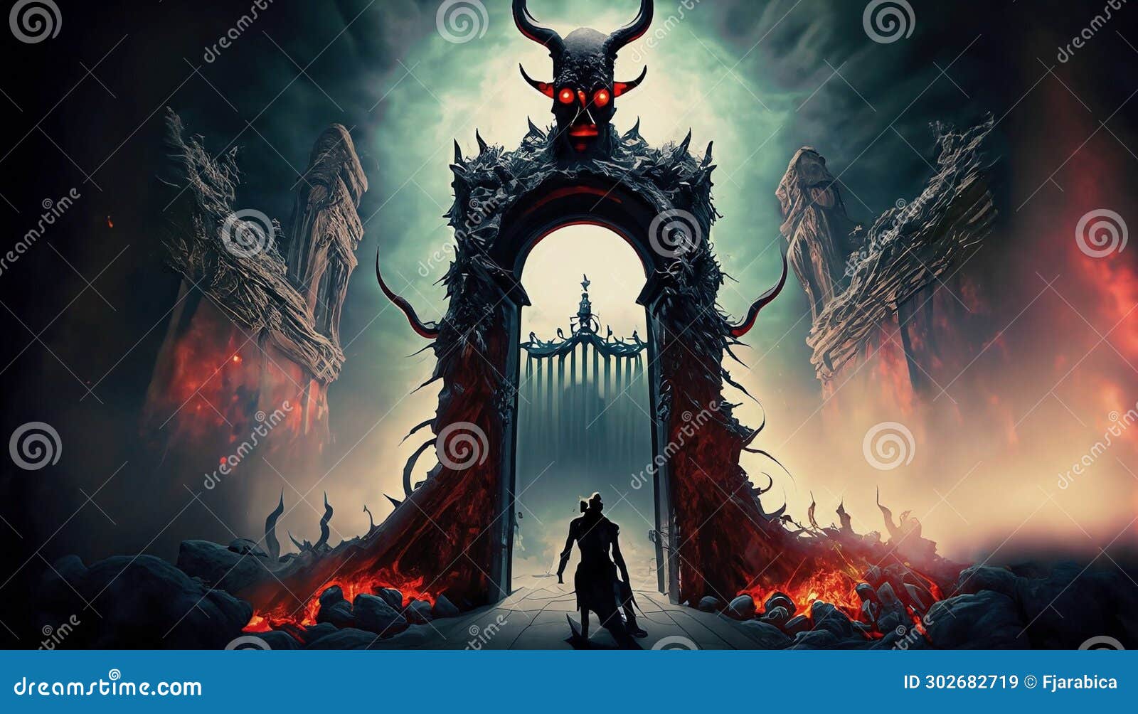Illustration of Hell S Gate Suitable As a Background Stock Illustration ...