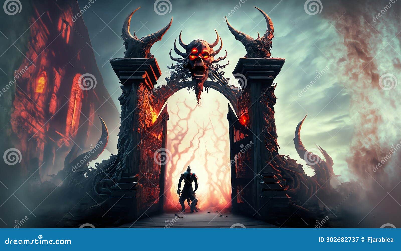 Illustration of Hell S Gate Suitable As a Background Stock Illustration ...