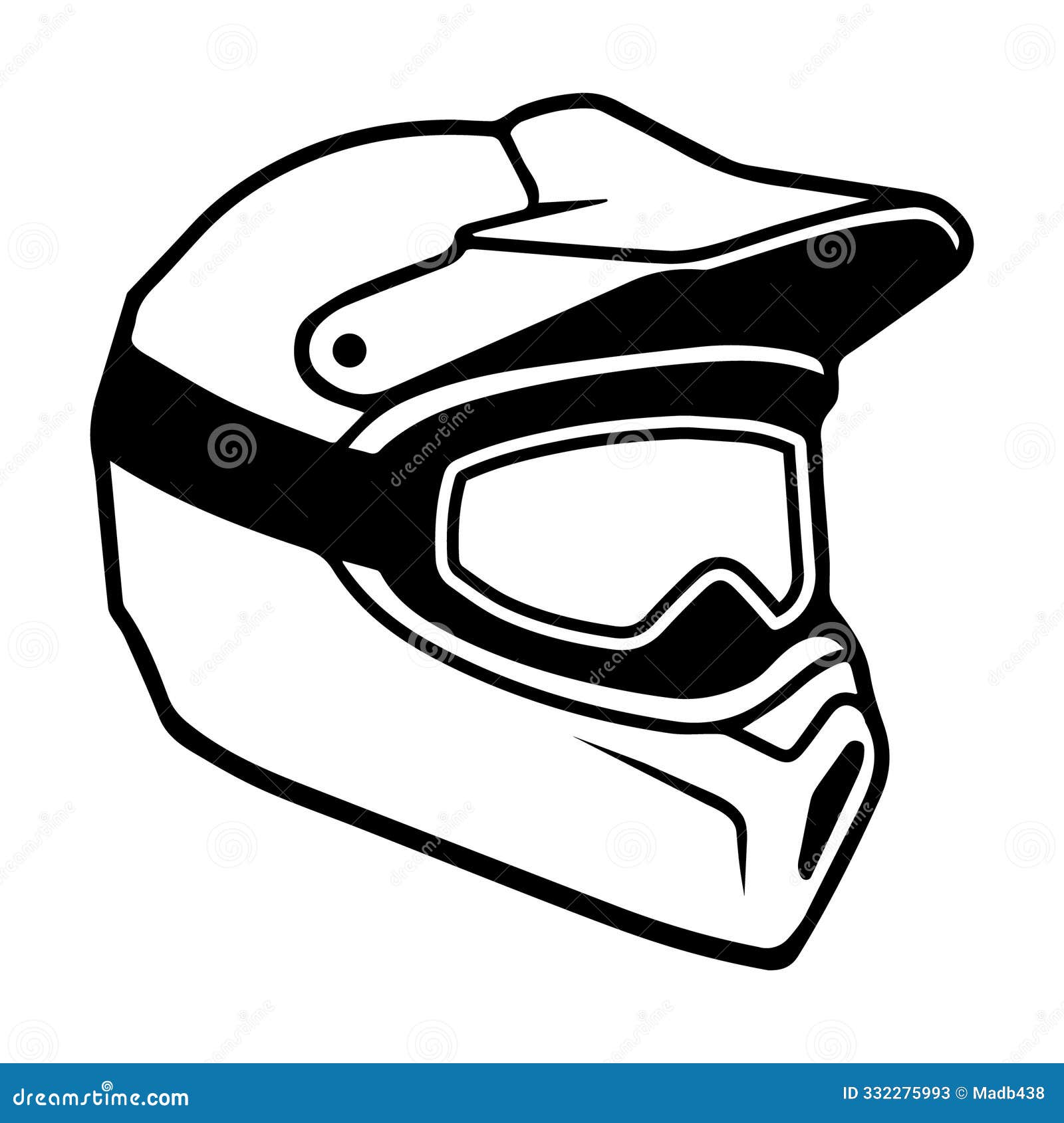 Illustration of Helmet for Motocross. Stock Illustration - Illustration ...