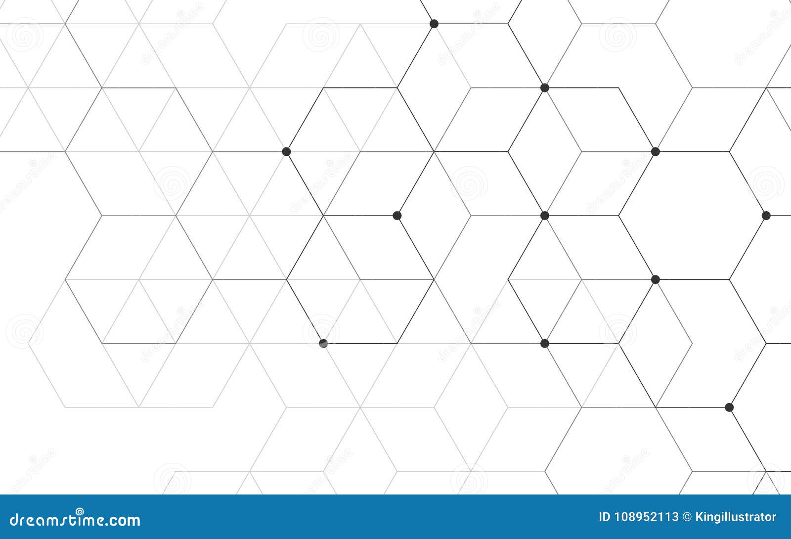 Illustration, Hexagonal Background. Digital Geometric Abstraction with ...