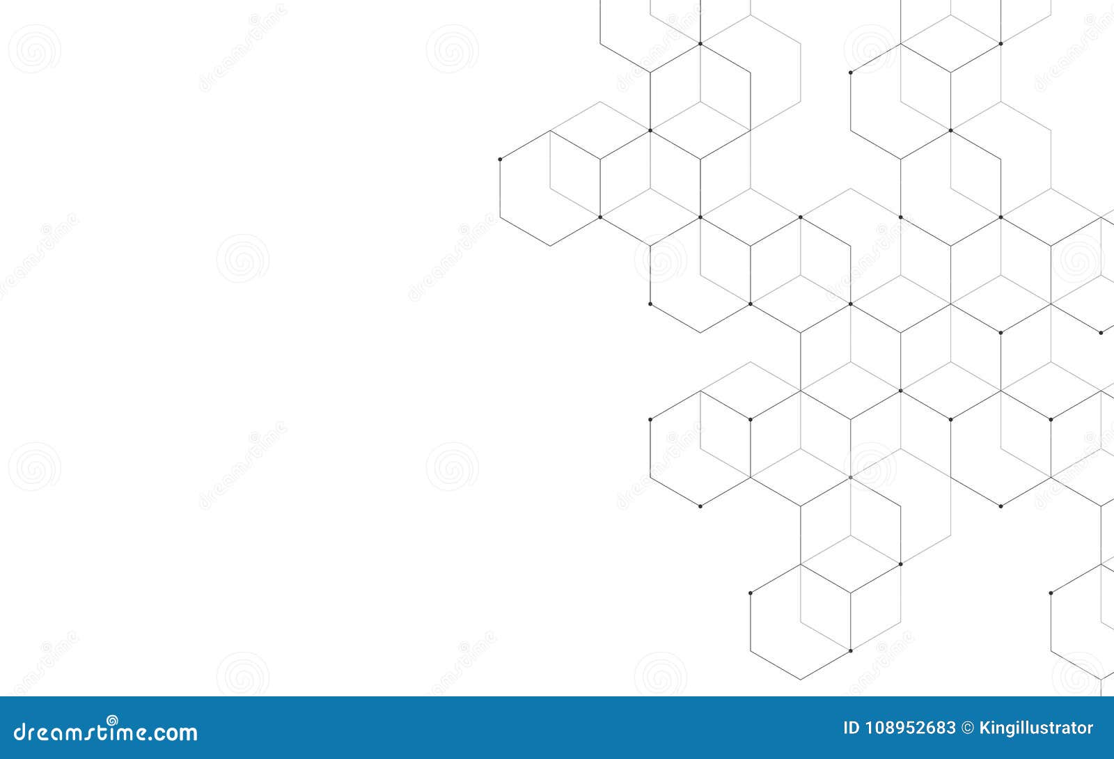 Illustration, Hexagonal Background. Digital Geometric Abstraction with ...