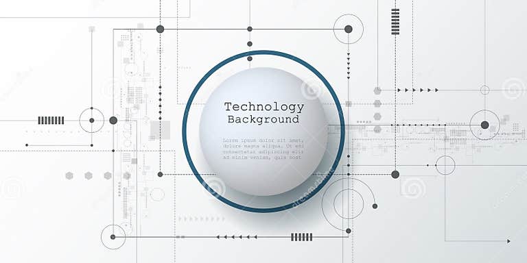 Illustration High Tech Computer, Engineering, Science and Information ...