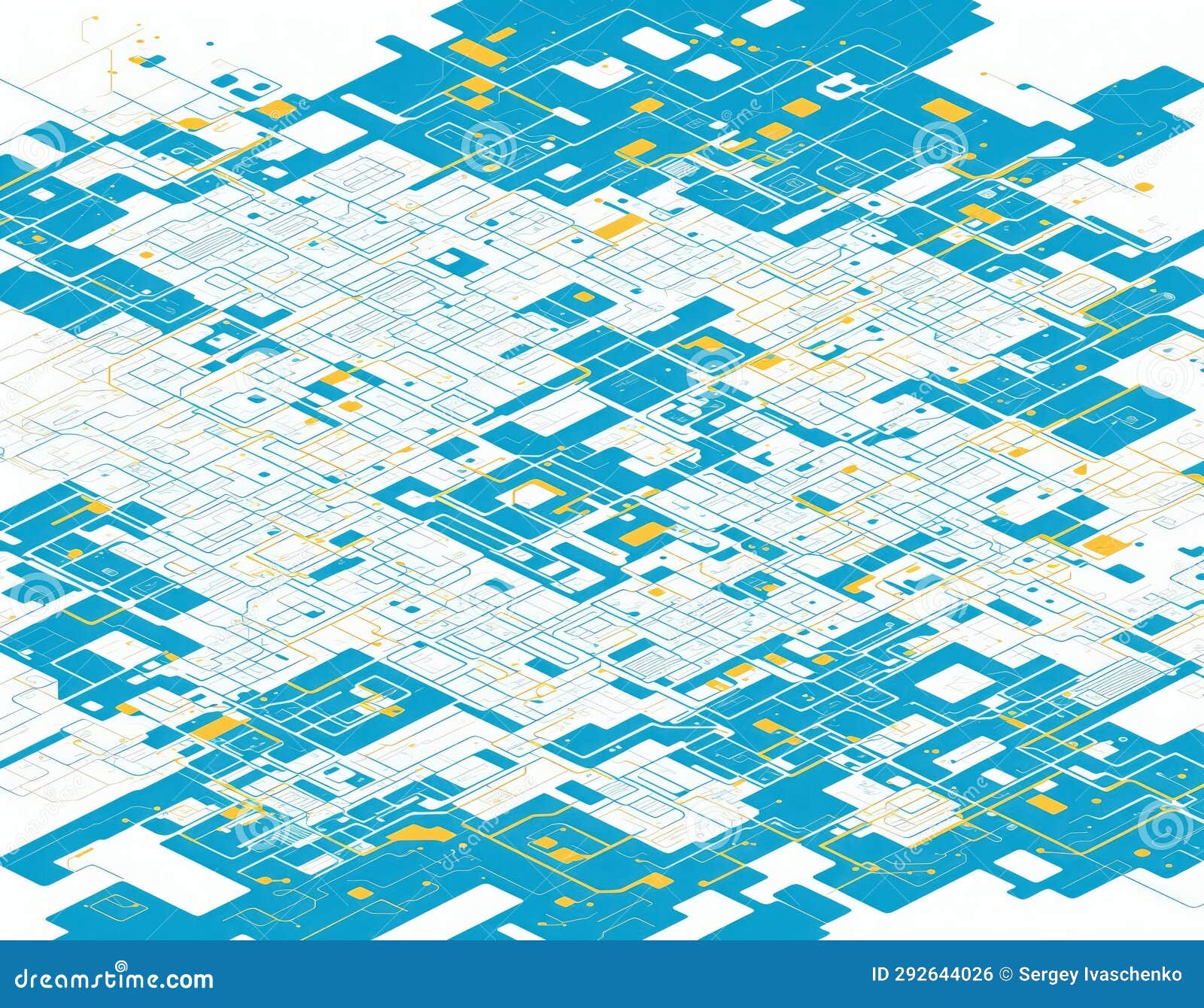 Illustration in High-tech Style. Stock Illustration - Illustration of ...