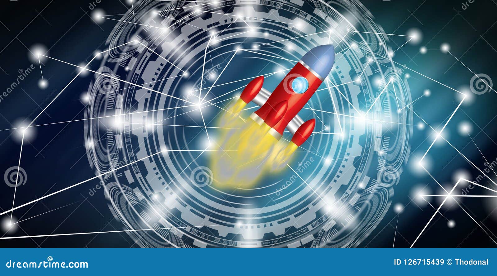 Concept of High Technology Startup Stock Illustration - Illustration of ...