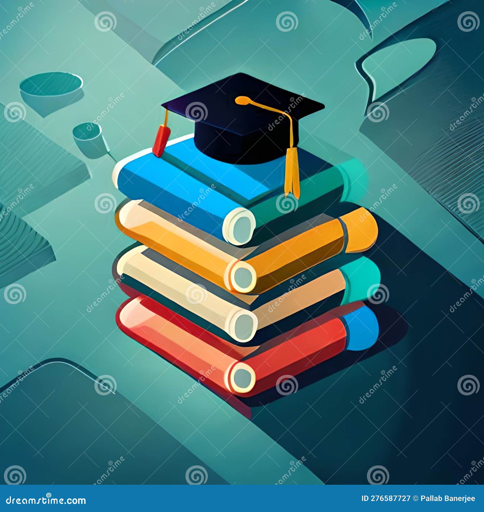 Illustration on Higher Education and Higher Studies Stock Illustration ...