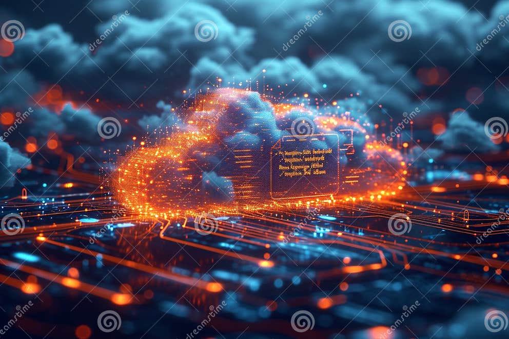 Illustration Highlighting the Concept of Cloud Storage Stock Image ...
