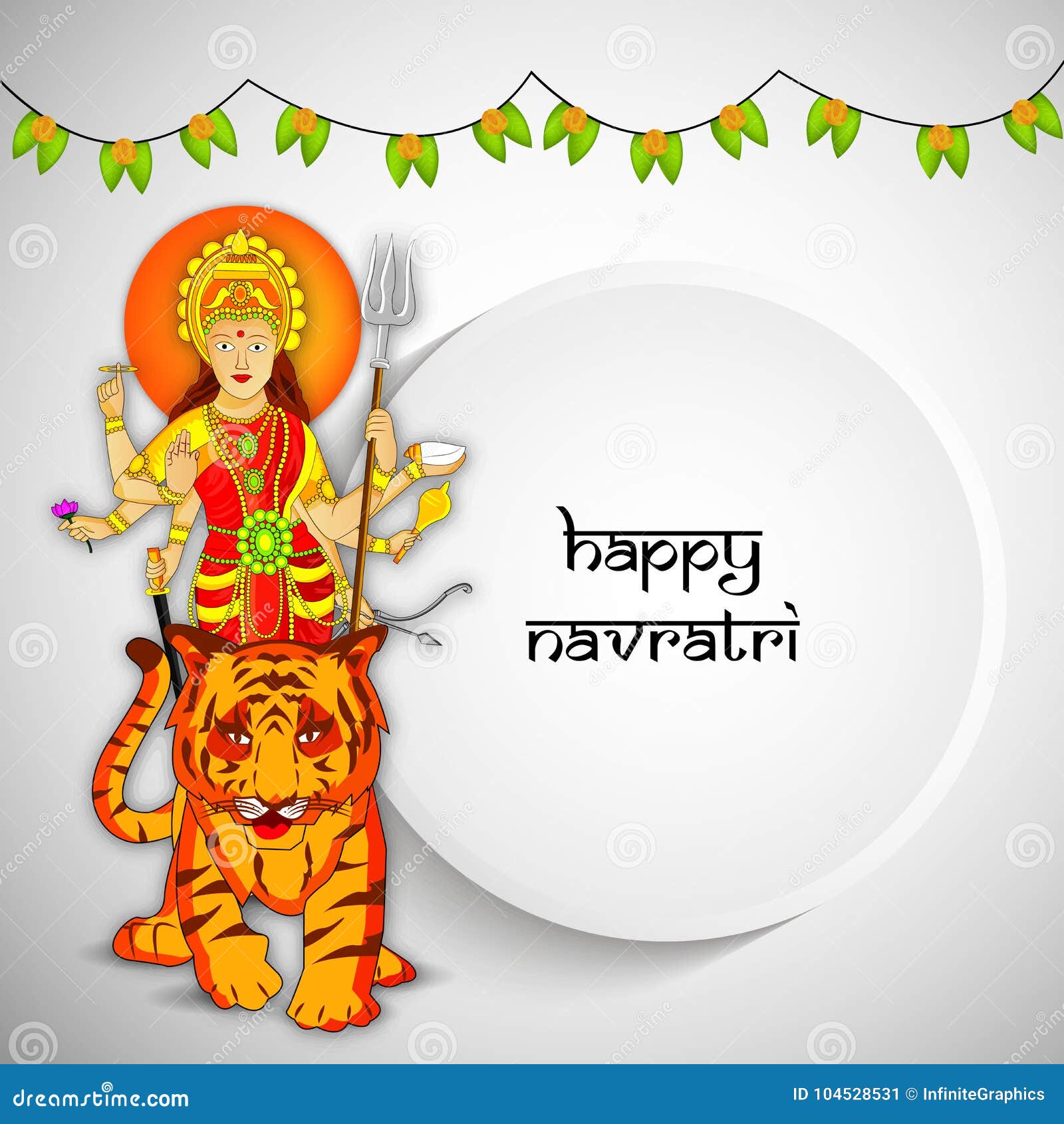Illustration of Hindu Festival Navratri Background Stock Vector ...