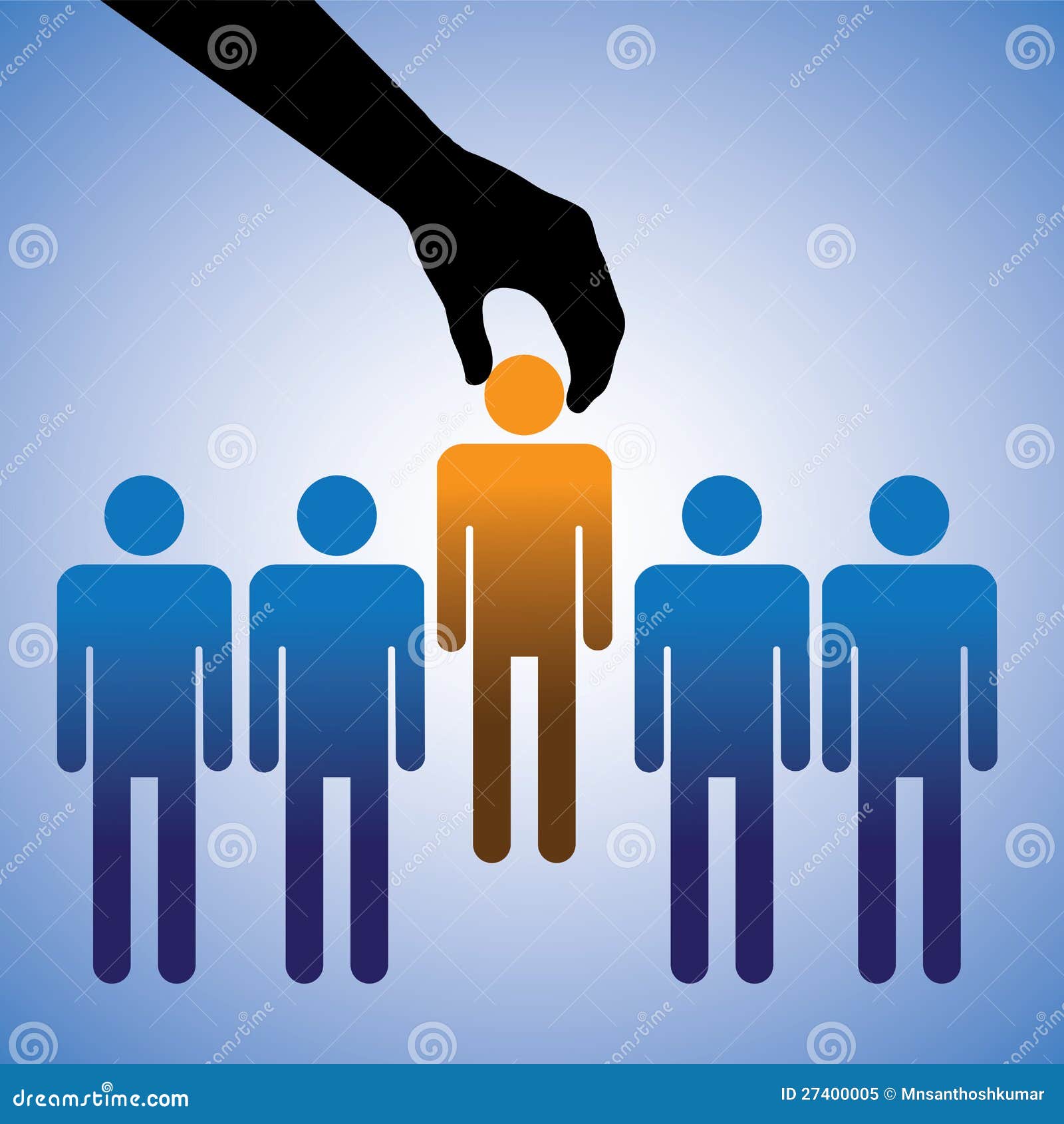 Illustration Of Hiring The Best Candidate Stock Vector - Illustration ...