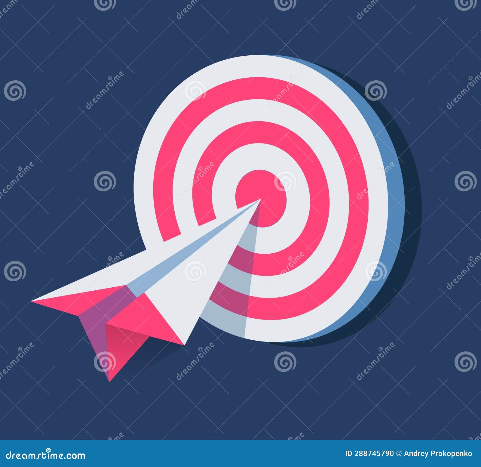 Illustration of Hitting the Target, Achieving the Set Goal Stock Vector ...