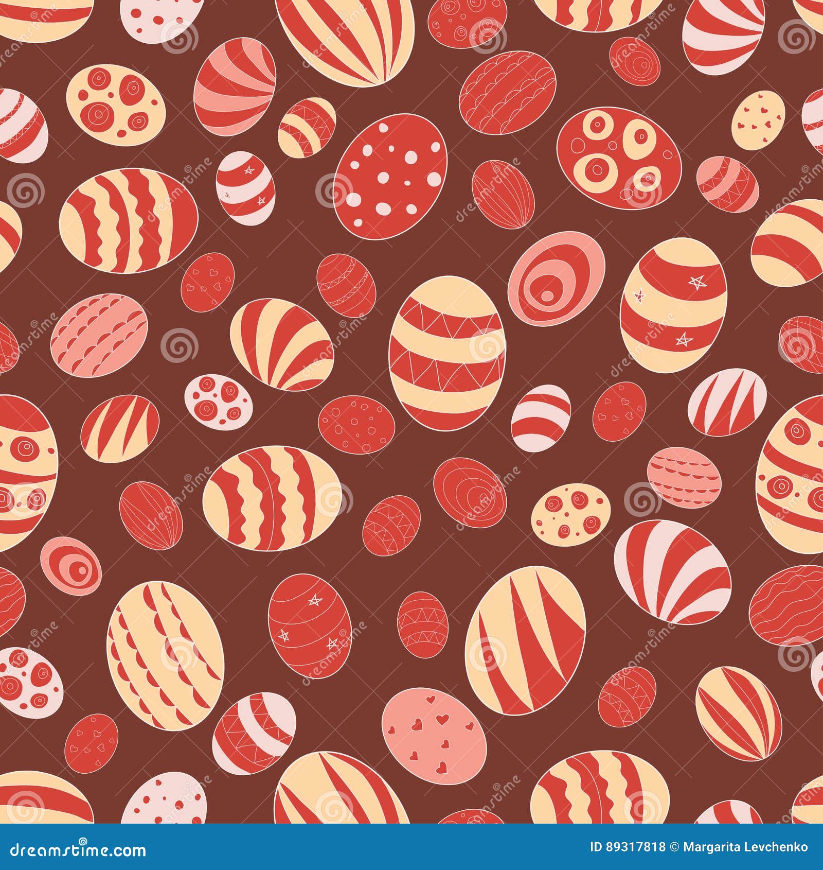 Illustration for the Holiday of Easter. Pattern with the Image of ...