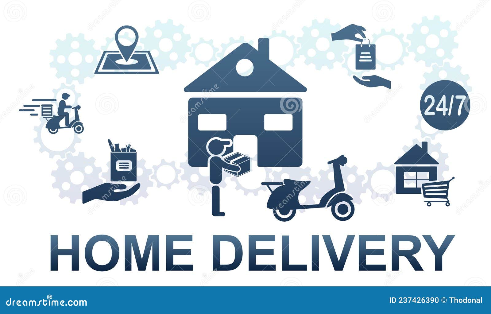 Concept of home delivery stock illustration. Illustration of concept ...