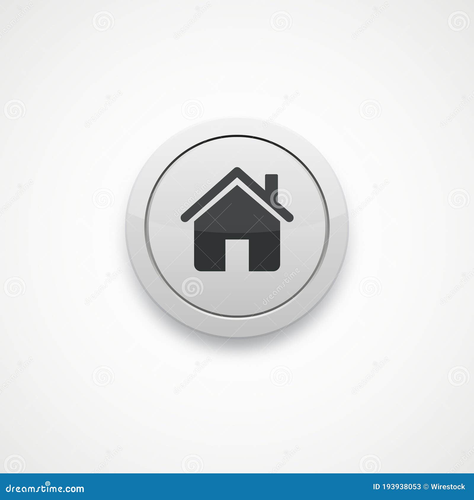 Illustration of a `Home` Icon on a White Background Stock Illustration ...