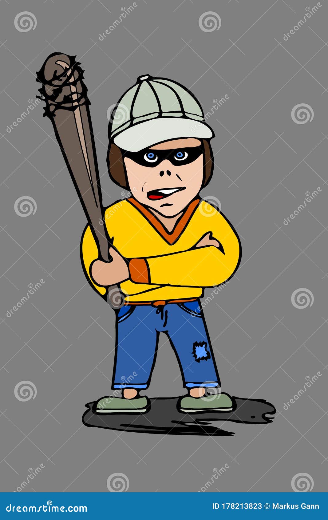 Hooligan comic character stock illustration. Illustration of cartoon ...