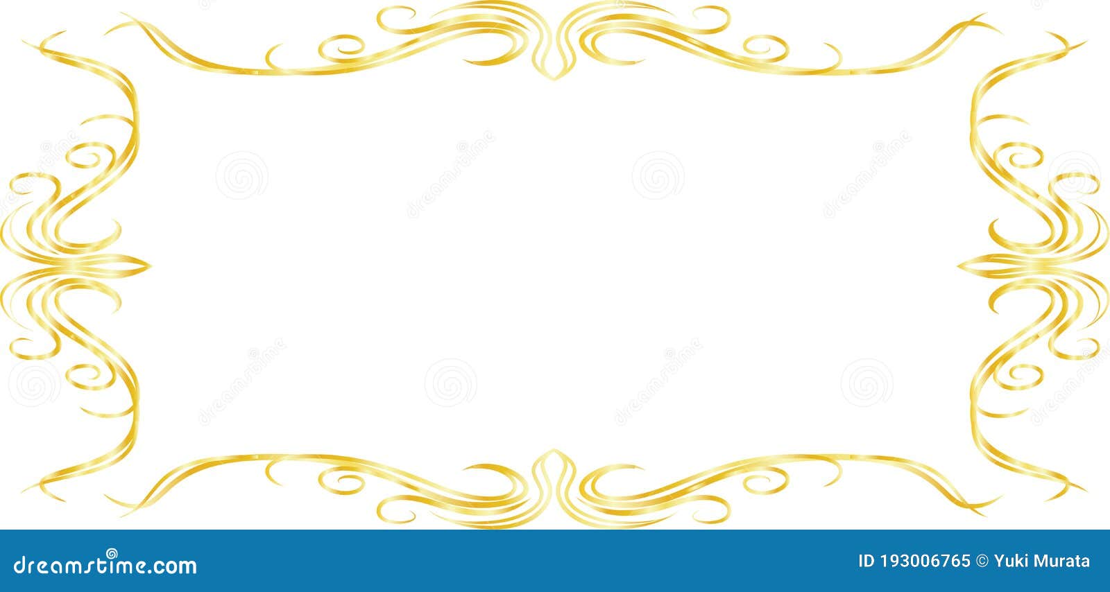 Gold Horizontal Rectangular Antique Pattern Frame Stock Vector ...