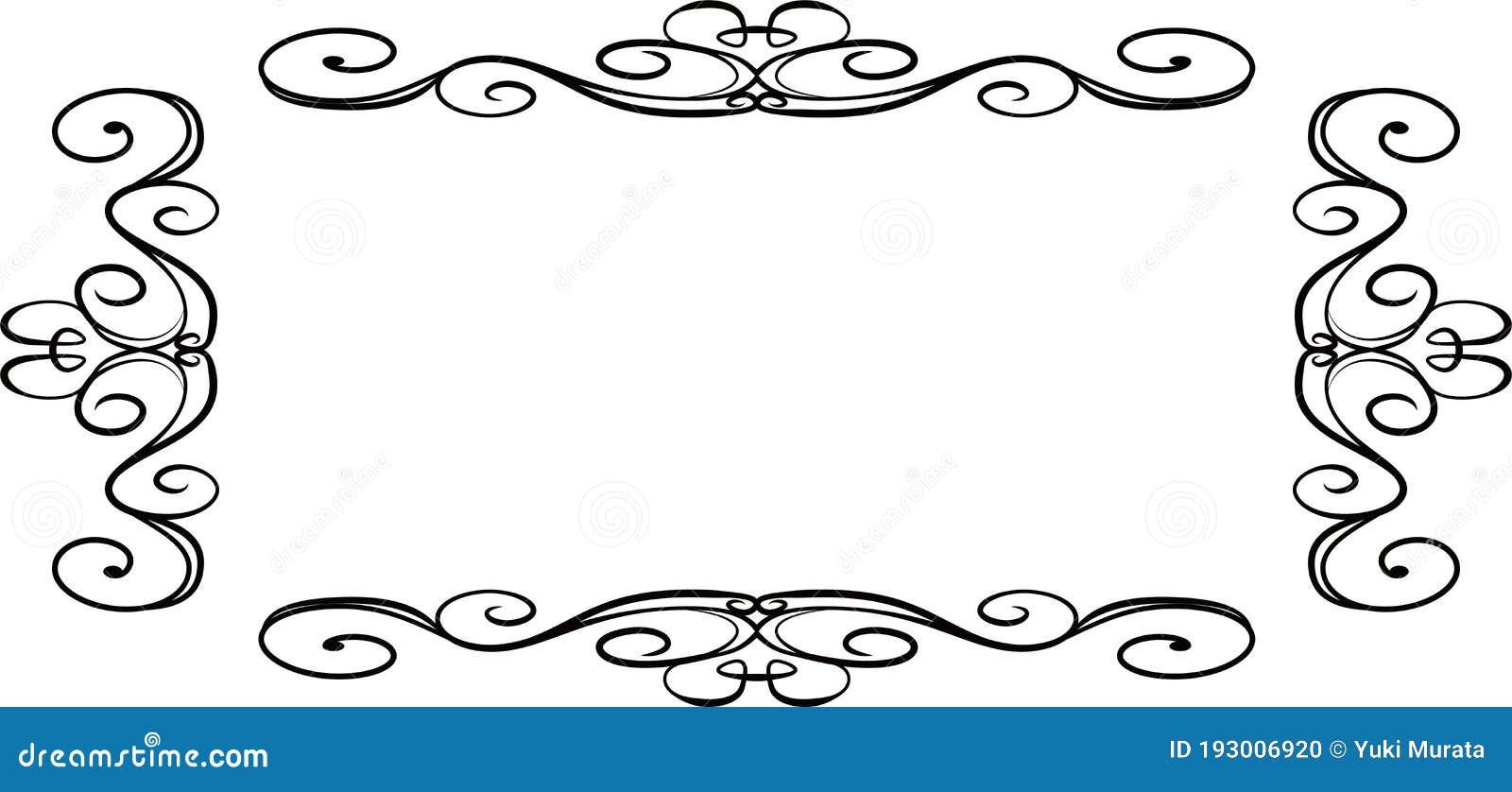 Horizontal Rectangular Antique Pattern Frame Stock Vector ...