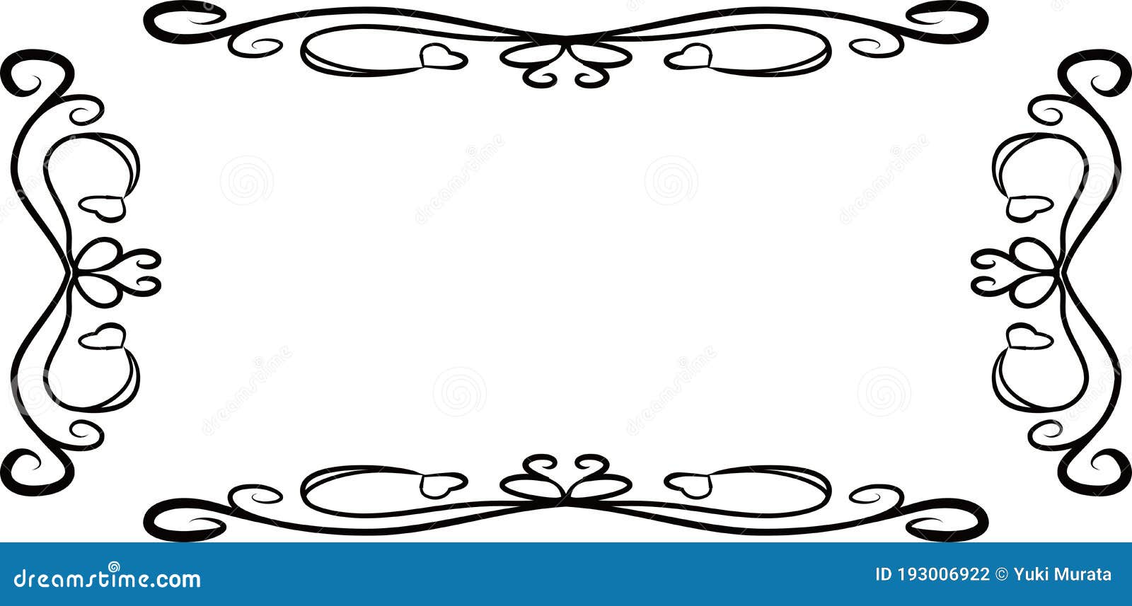 Horizontal Rectangular Antique Pattern Frame Stock Vector ...