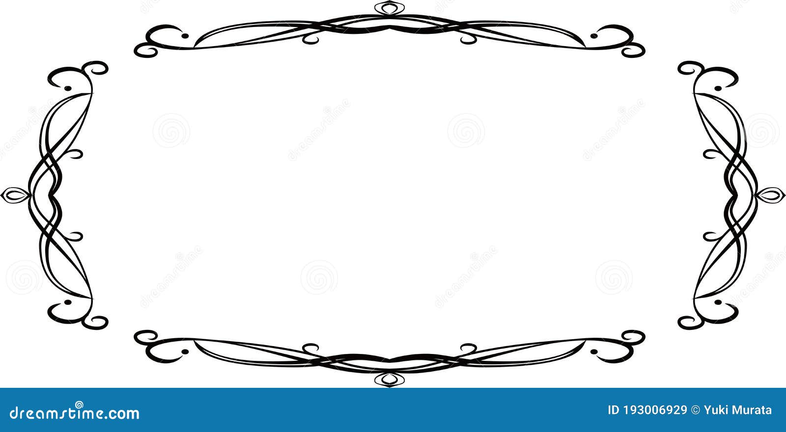 Horizontal Rectangular Antique Pattern Frame Stock Vector ...