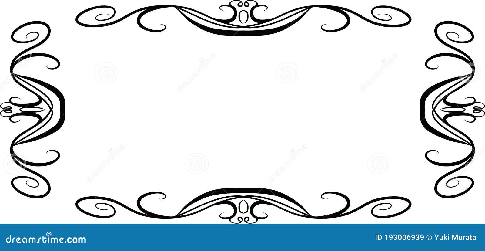 Horizontal Rectangular Antique Pattern Frame Stock Vector ...