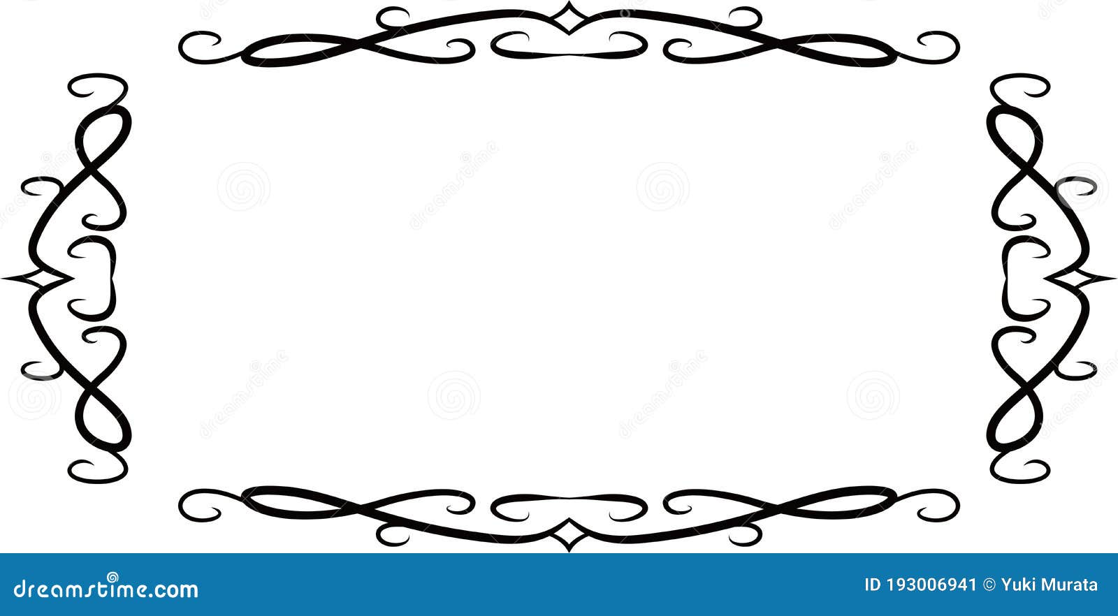 Horizontal Rectangular Antique Pattern Frame Stock Vector ...