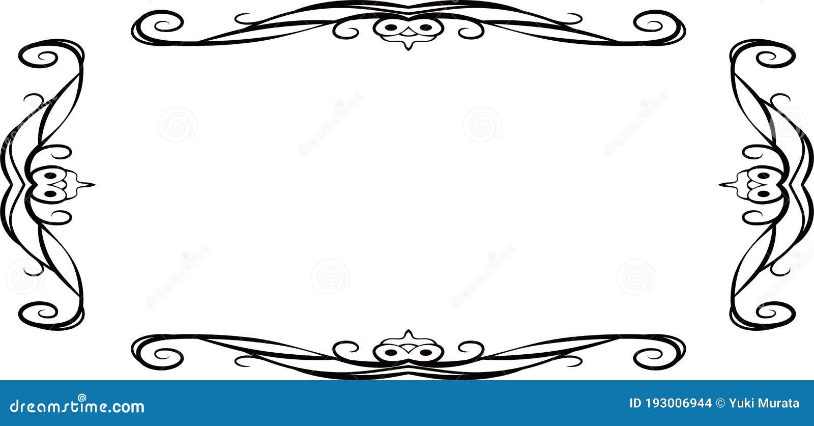 Horizontal Rectangular Antique Pattern Frame Stock Vector ...