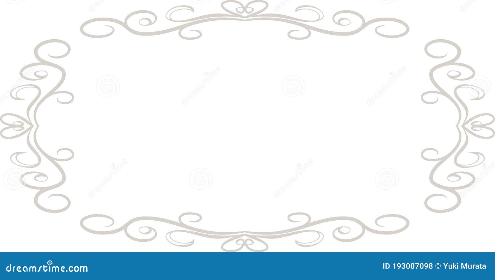 White Horizontal Rectangular Antique Pattern Frame Stock Vector ...