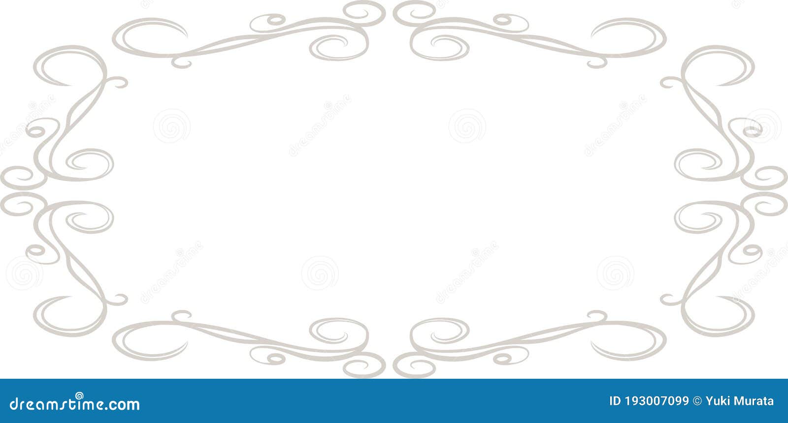 White Horizontal Rectangular Antique Pattern Frame Stock Vector ...