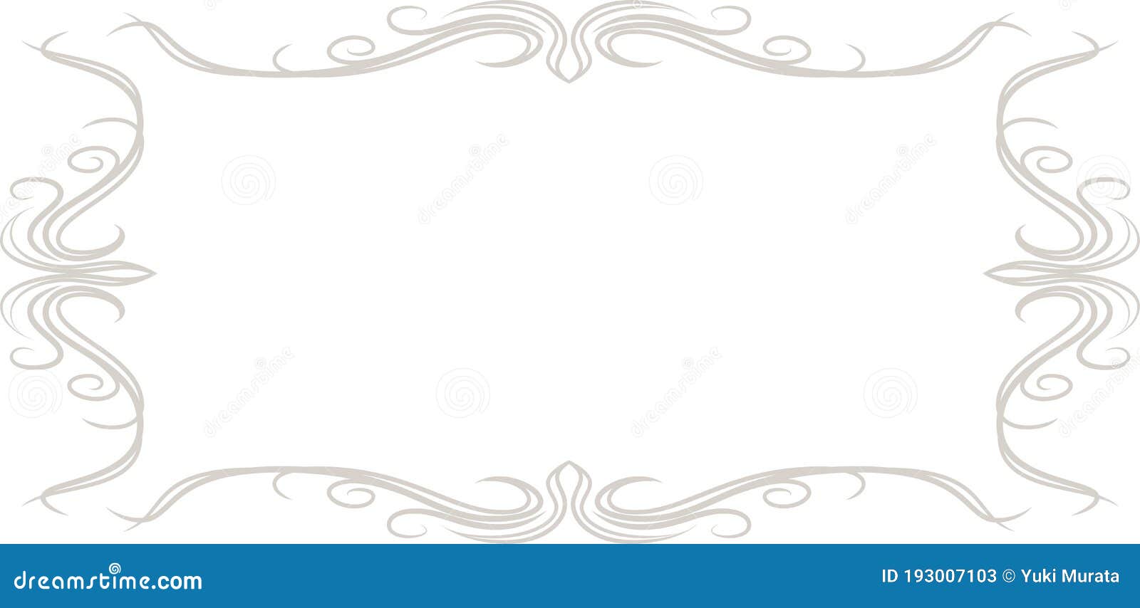 White Horizontal Rectangular Antique Pattern Frame Stock Vector ...