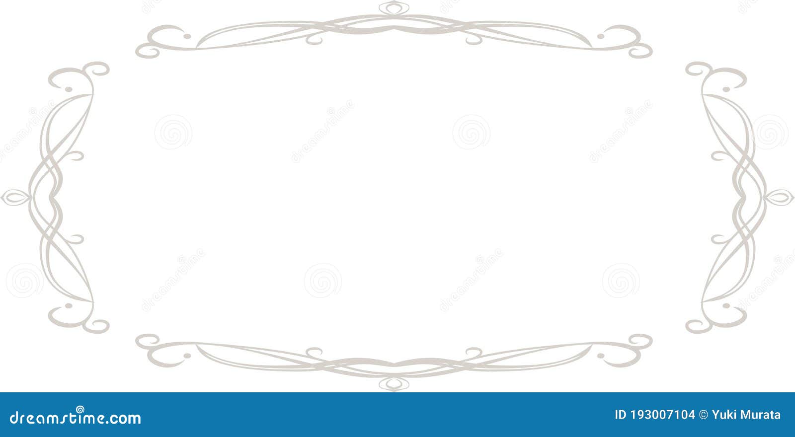 White Horizontal Rectangular Antique Pattern Frame Stock Vector ...