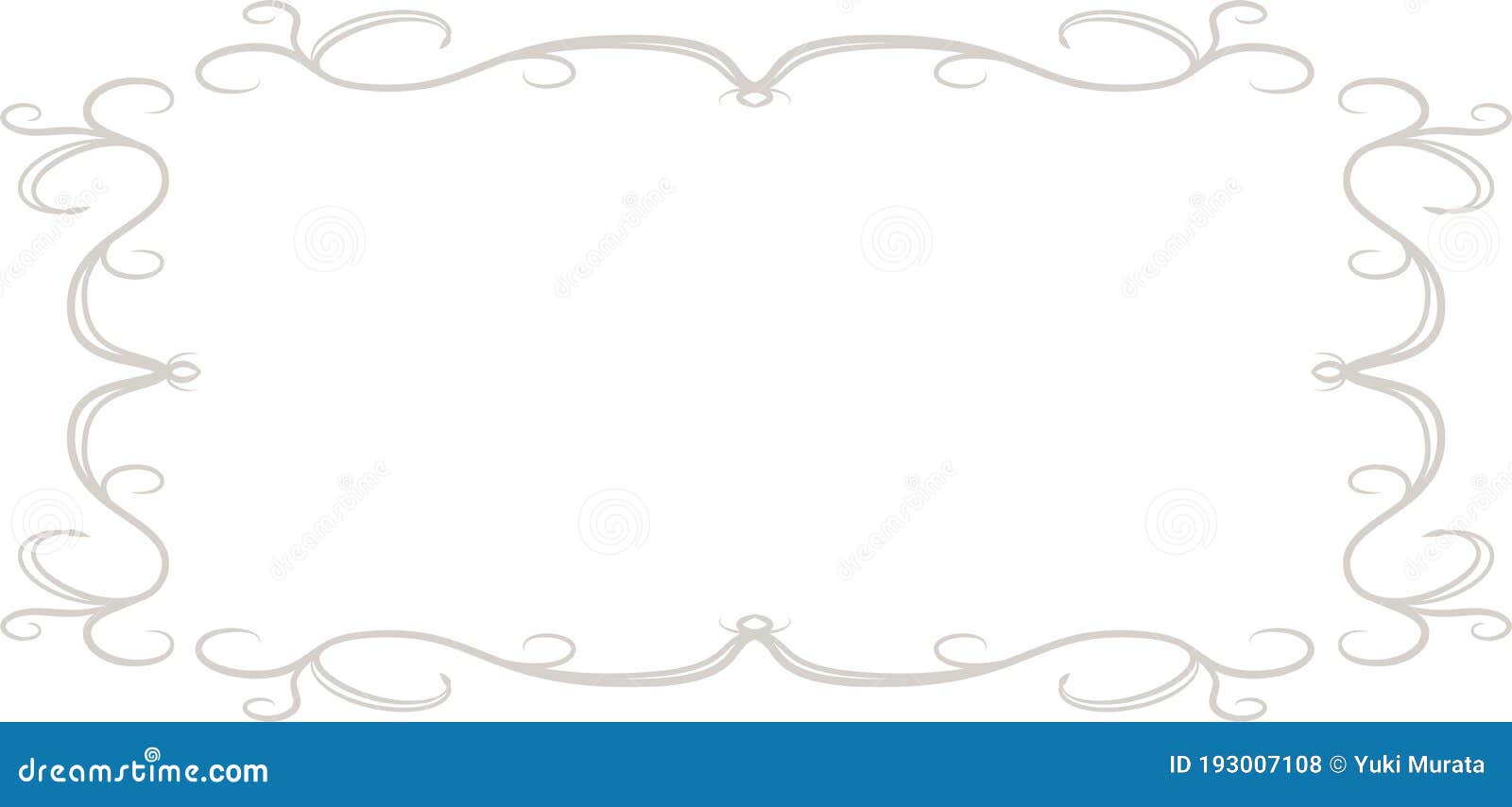 White Horizontal Rectangular Antique Pattern Frame Stock Vector ...