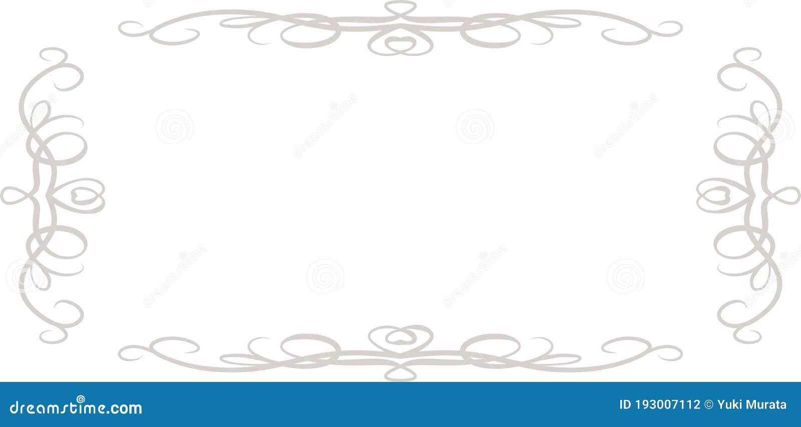 White Horizontal Rectangular Antique Pattern Frame Stock Vector ...