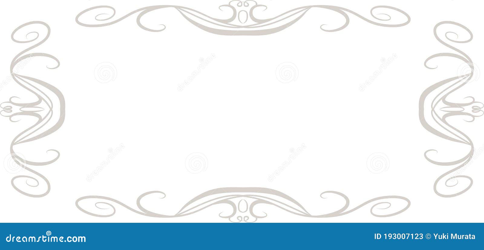 White Horizontal Rectangular Antique Pattern Frame Stock Vector ...