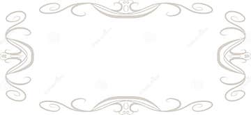 White Horizontal Rectangular Antique Pattern Frame Stock Vector ...