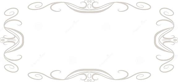 White Horizontal Rectangular Antique Pattern Frame Stock Vector ...