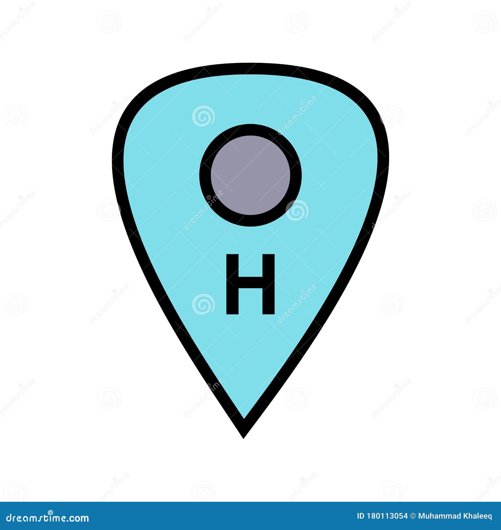 Illustration Hospital Location Icon for Personal and Commercial Use ...