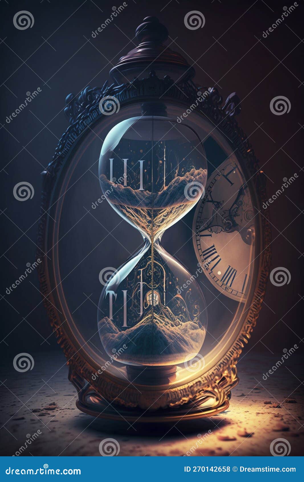 Illustration Hourglass Symbol of Time and Infinity AI Generated Content ...