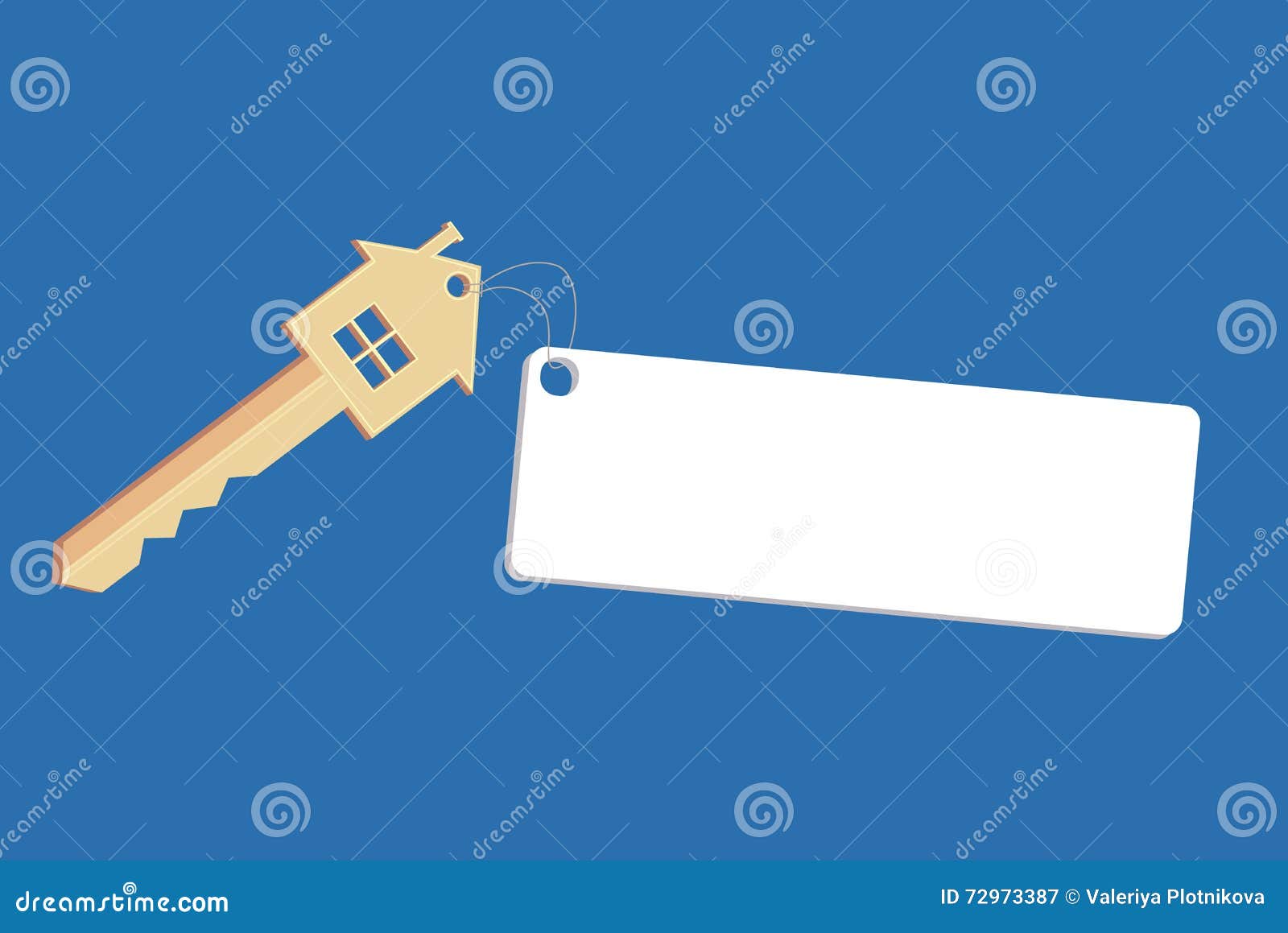 Illustration with House Keys and Tag with Space for Text. Stock Vector ...