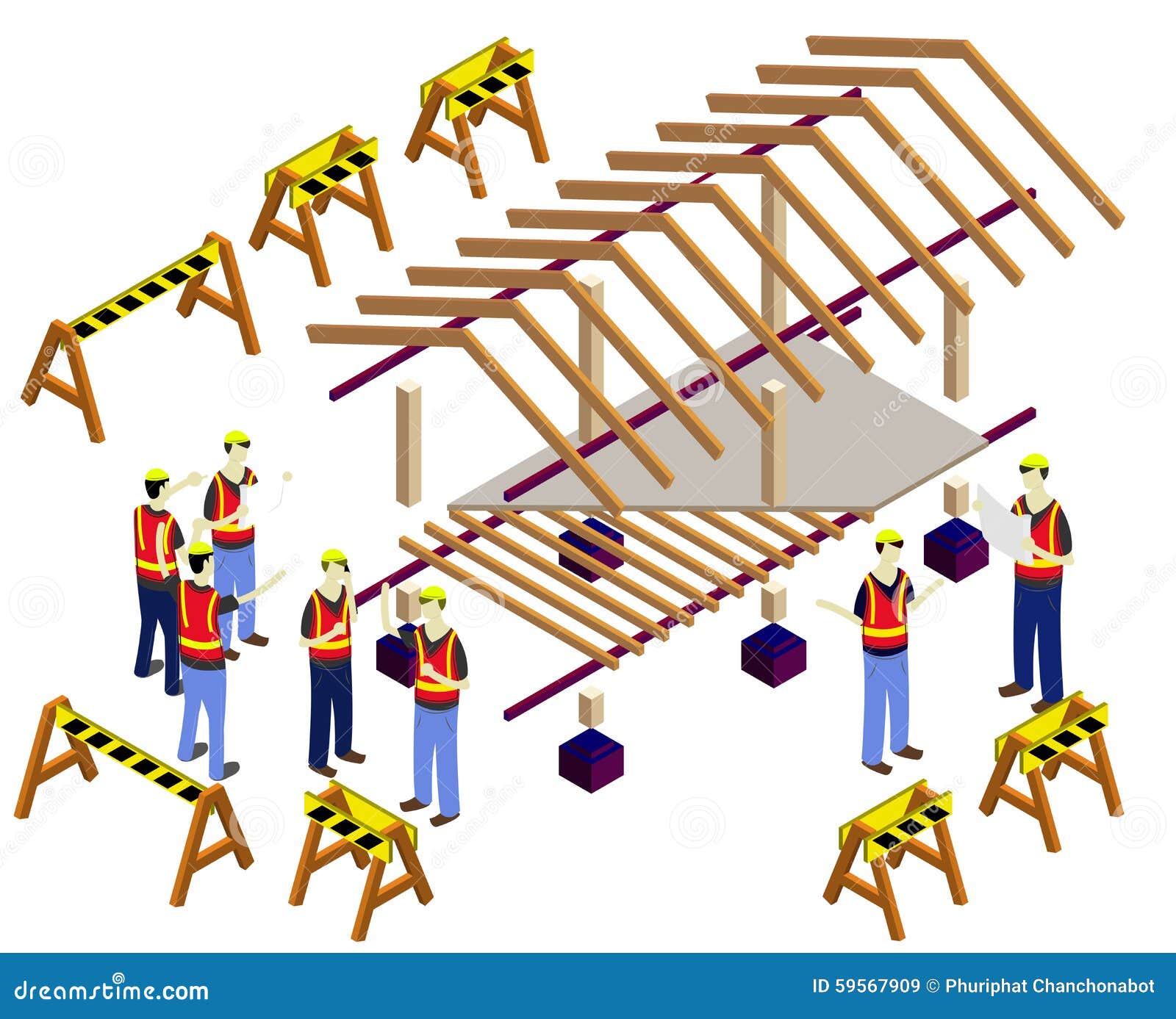 Illustration of House Structure Concept Stock Vector - Illustration of ...