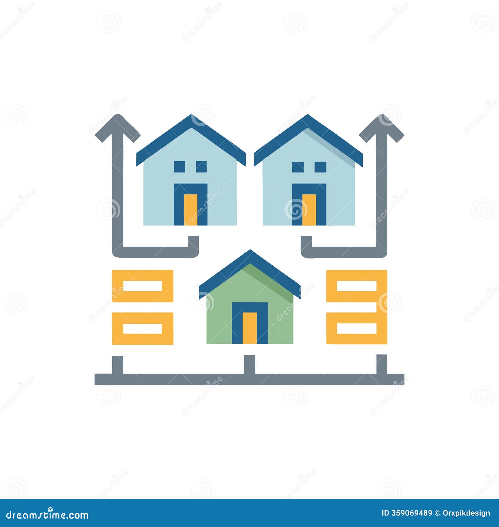 Housing Development Plan Icon For Resource Allocation Royalty-Free ...