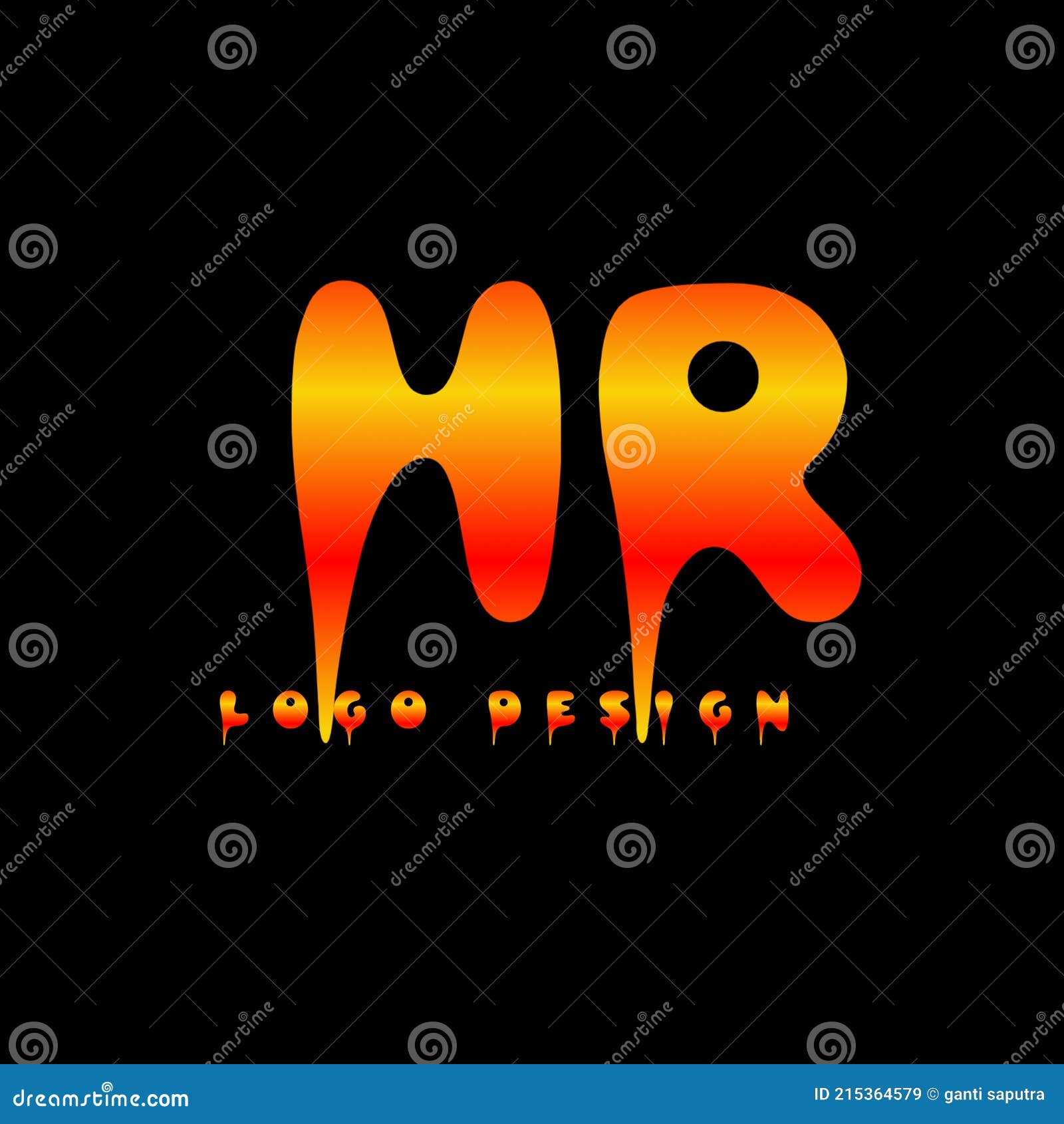 This is an Illustration of an Hr Logo Design Stock Illustration ...