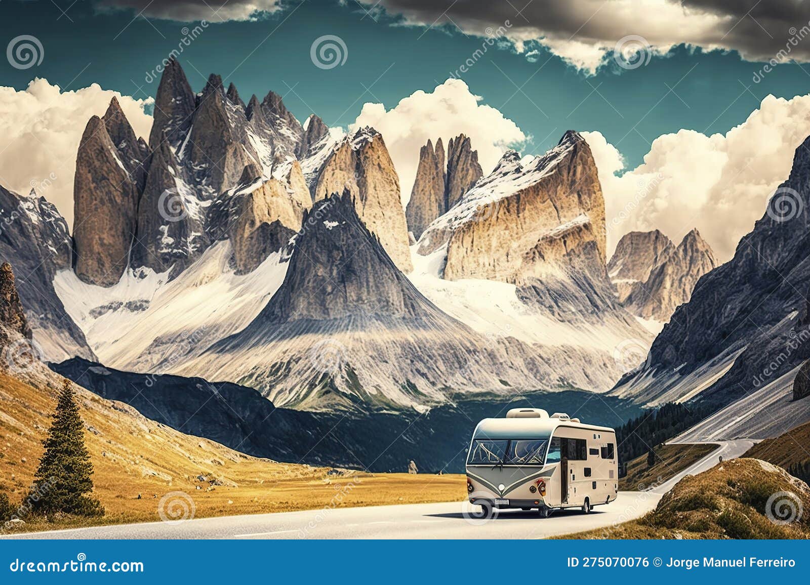 Illustration, Huge Mountains of the Italian Alps ,generative Ai Stock ...
