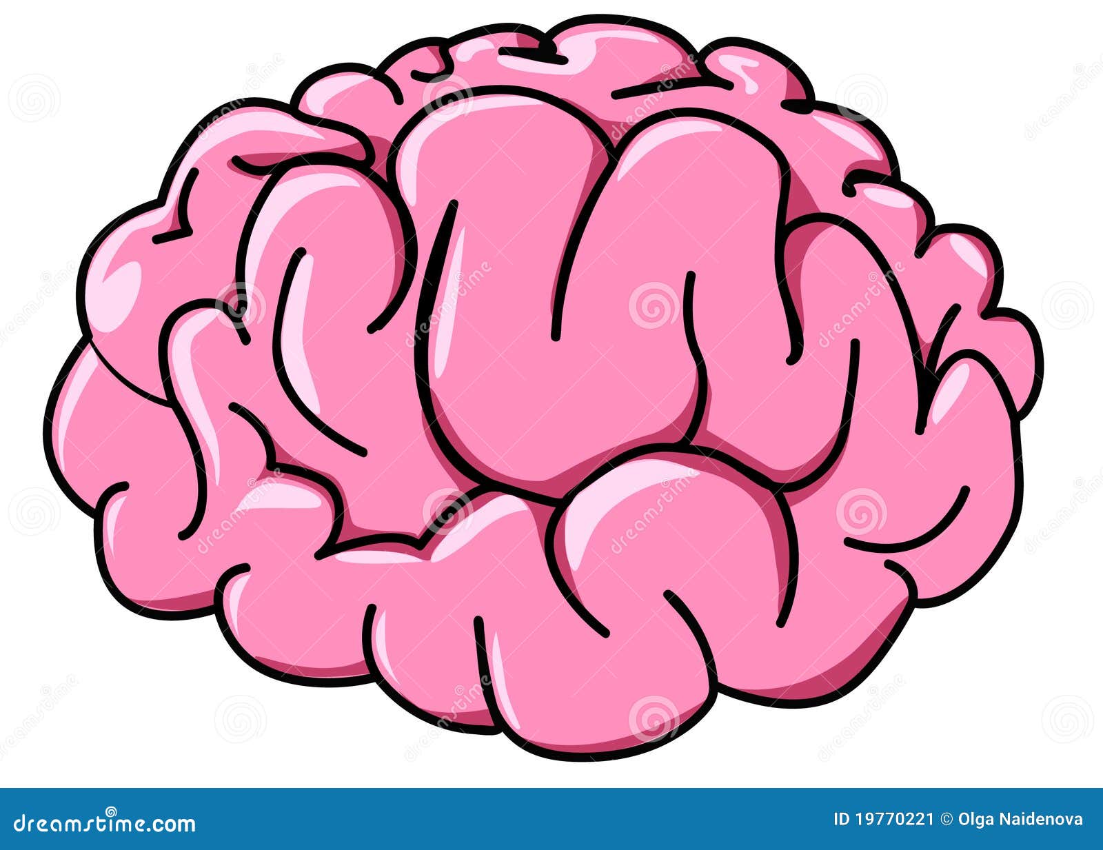 Illustration Human Brain in Profile Stock Illustration - Illustration ...