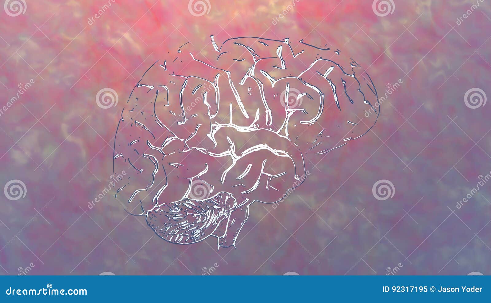 Illustration of a Human Brain Stock Illustration - Illustration of ...