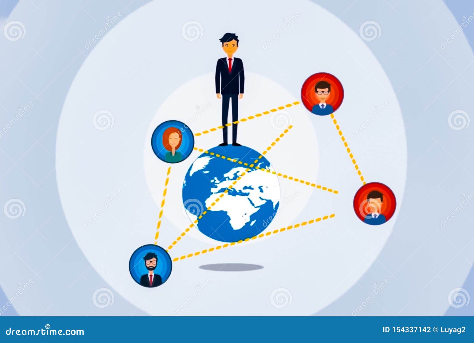 Illustration of Human Digital Communications. Communication of People ...