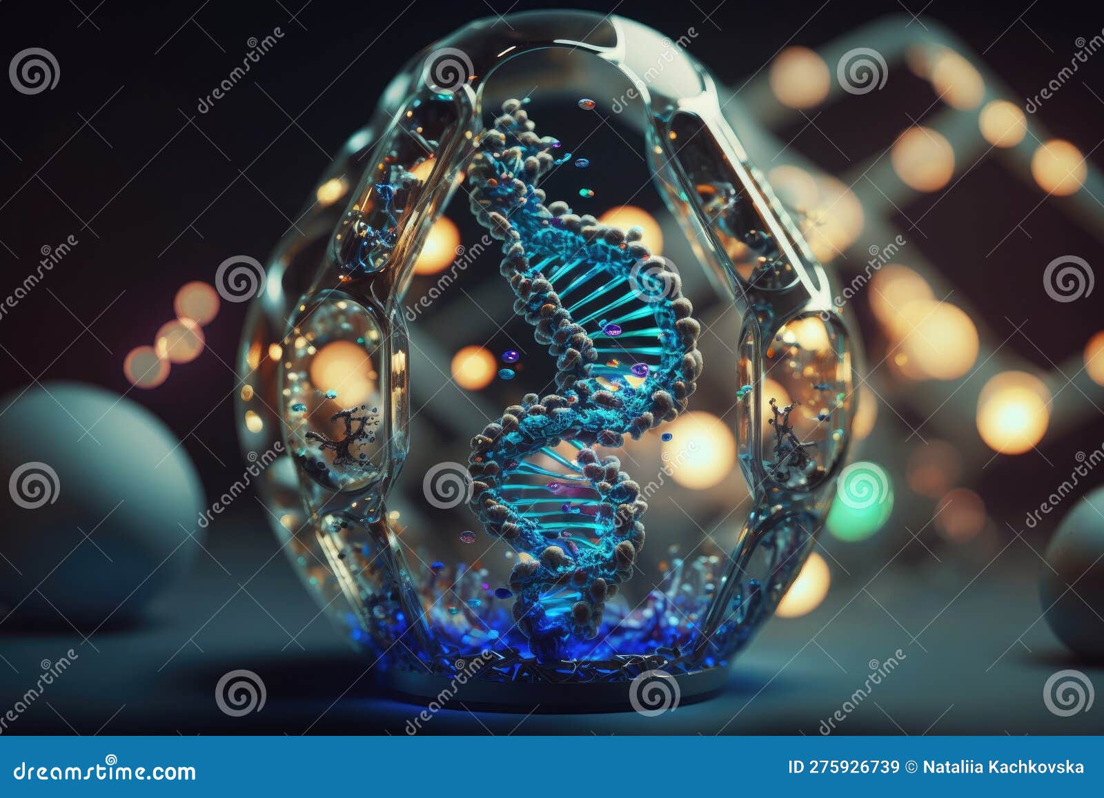 Illustration of human DNA stock illustration. Illustration of molecular ...