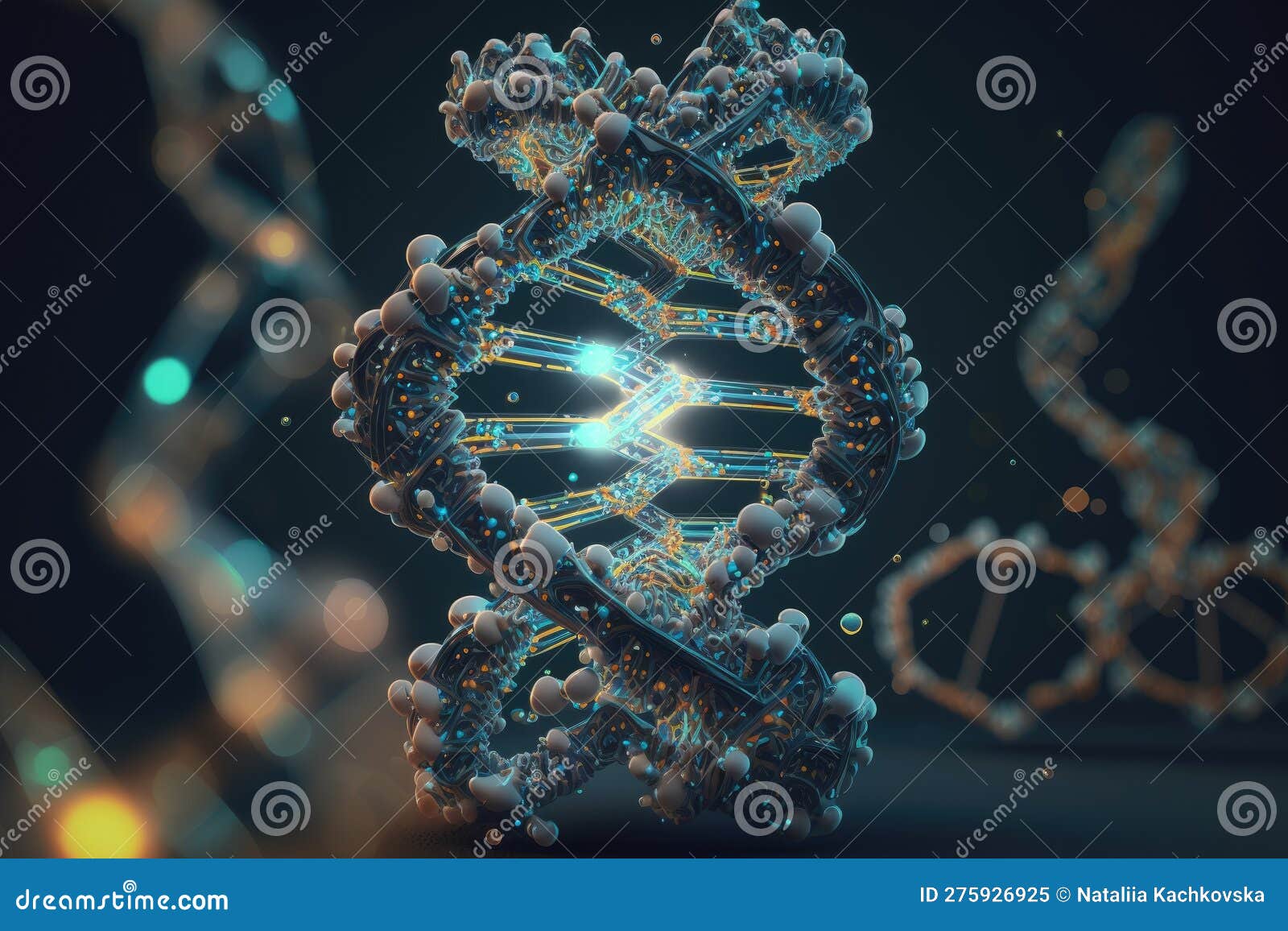 Illustration of human DNA stock illustration. Illustration of ...