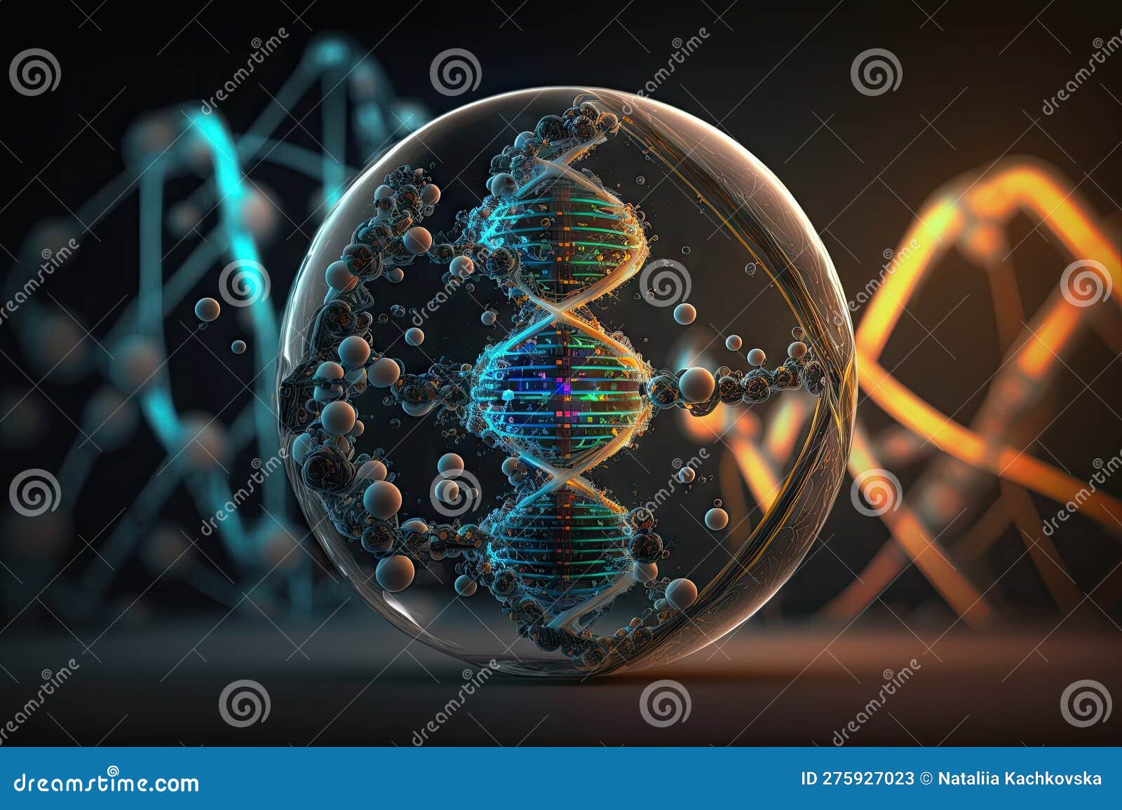 Illustration of human DNA stock illustration. Illustration of medicine ...