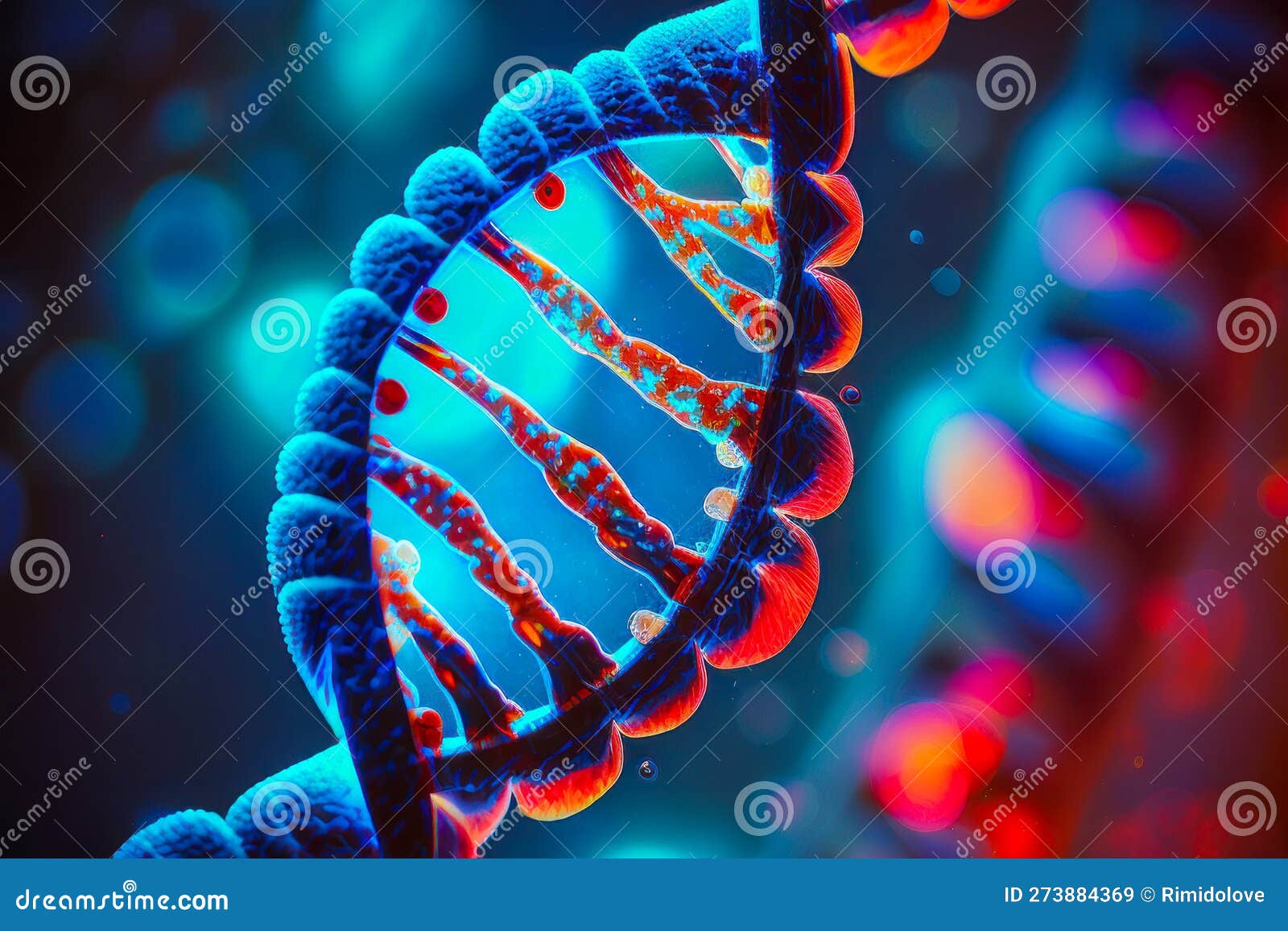 Illustration of the Human DNA Helix Structure in Bodily Fluid Stock ...