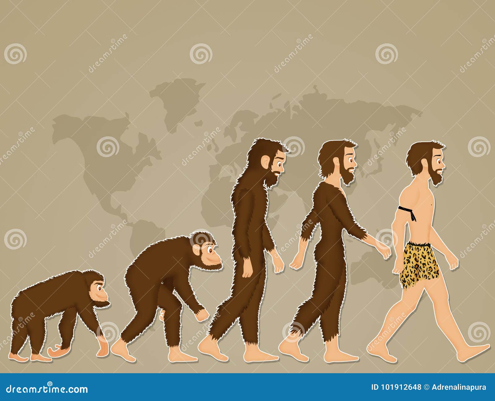 Human evolution cartoon stock illustration. Illustration of nature ...