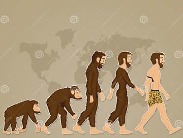 Human evolution cartoon stock illustration. Illustration of nature ...